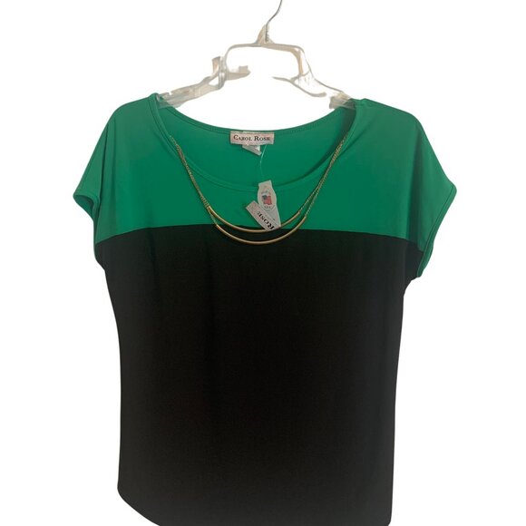 Carol Rose | Tops | Nwt Green And Black Carole Rose Blouse | Poshmark